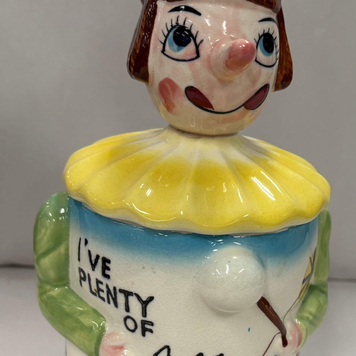 Vintage Clown Ceramic Lollipop Covered Jar – Barnacle Betty's Antique ...