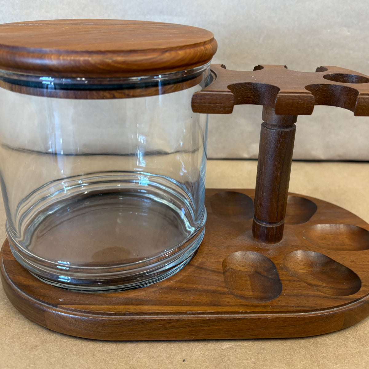 Walnut tobacco pipe stand with humidor – Barnacle Betty's Antique and ...